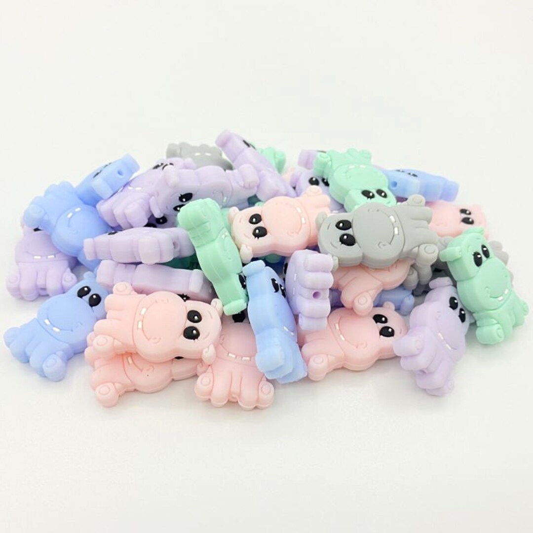 Mini Hippo Silicone Beads 2717mm Hippo Silicone Beads DIY - Etsy