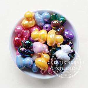 Opal Duck Acrylic Beads, Iridescent Duck Focal Beads,mixed Color Beads ...