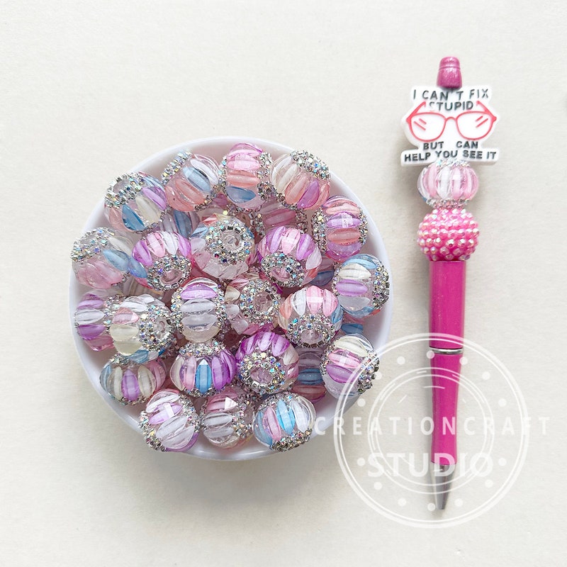 Silver Fancy Pave Beads - Etsy