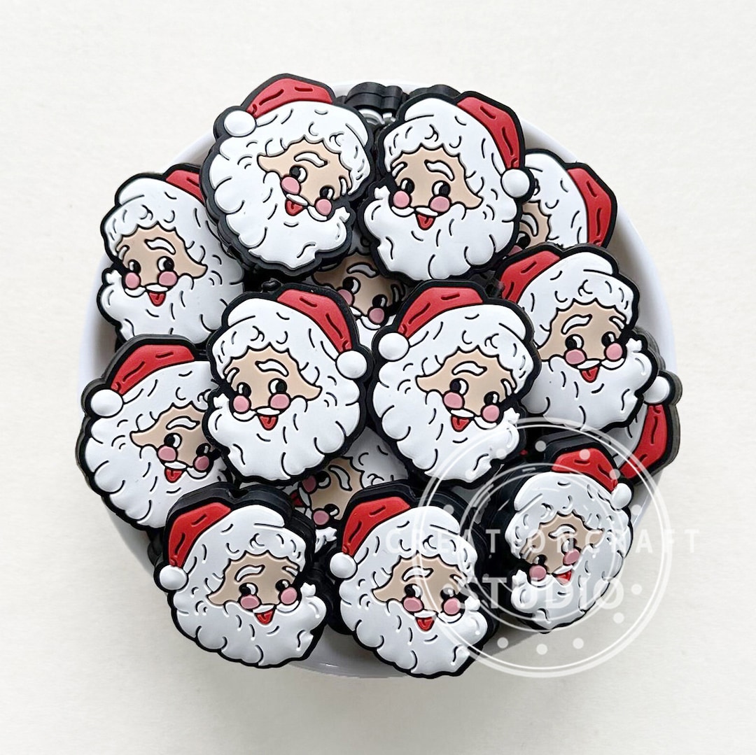 Santa Claus Focal Silicone Beads,christmas Silicone Beads - Etsy