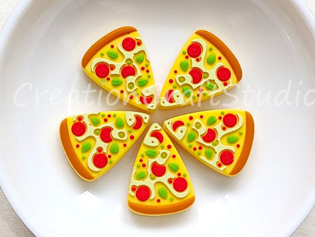 Pizza Silicone Beads, Pizza Shaped Beads, Loose Beads, 26*19mm Silicone ...