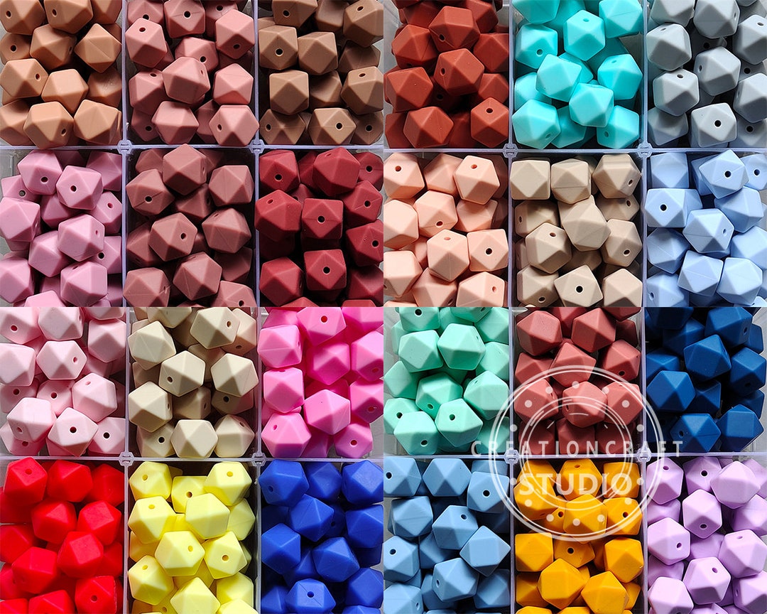 Hexagon Shape Beads, Octagon Beads, Bulk Silicone Beads, 14/17mm ...