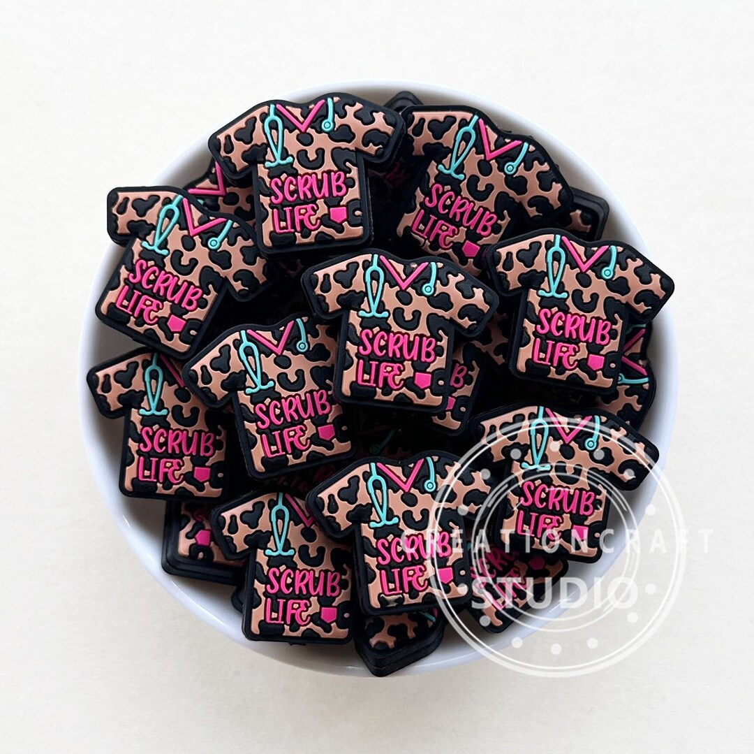 Nurse Scrub Top Beads, Nurse Scrub Life Focal Silicone Beads - Etsy