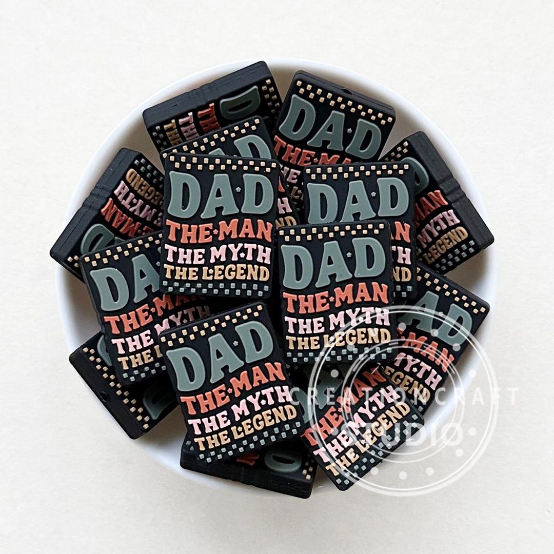 Dad Bead,fathers Day Quote Beads,father Silicone Beads,focal Beads ...