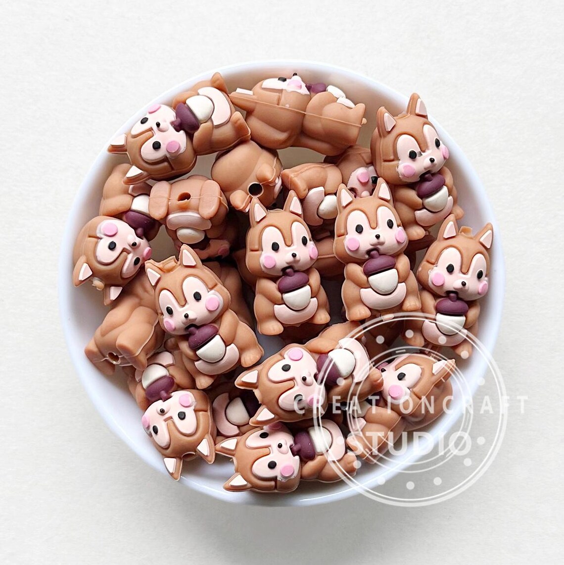 3D Squirrel Silicone Beads,animal Squirrel Beads,focal Silicone Beads ...