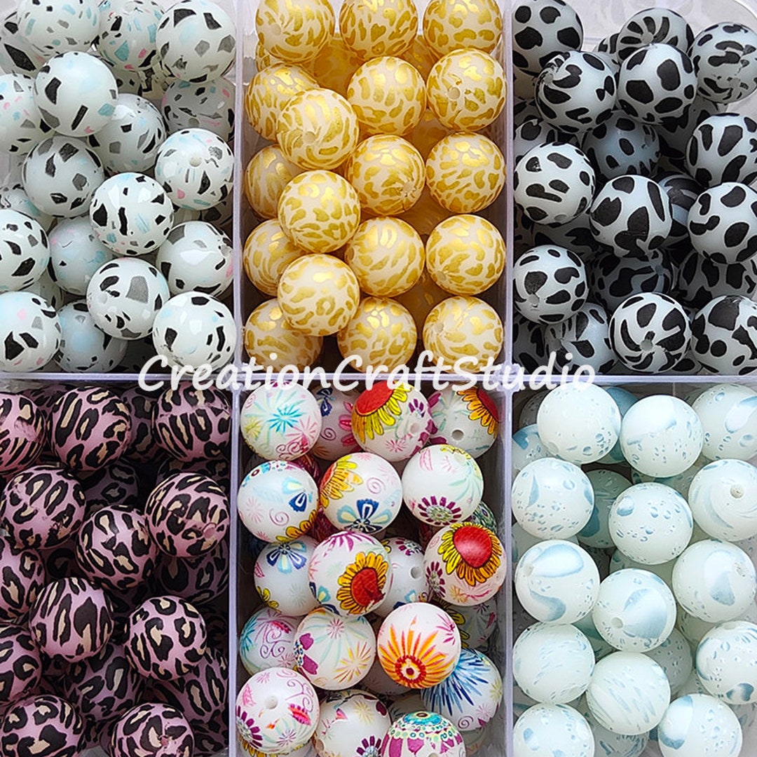 Luminous Silicone Beads, 15mm Round Silicone Beads, Glow in the Dark ...