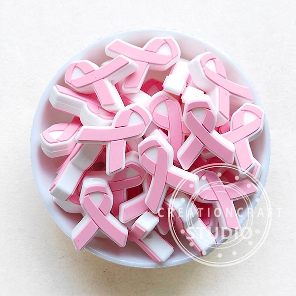 Pink Ribbon Beads - Etsy