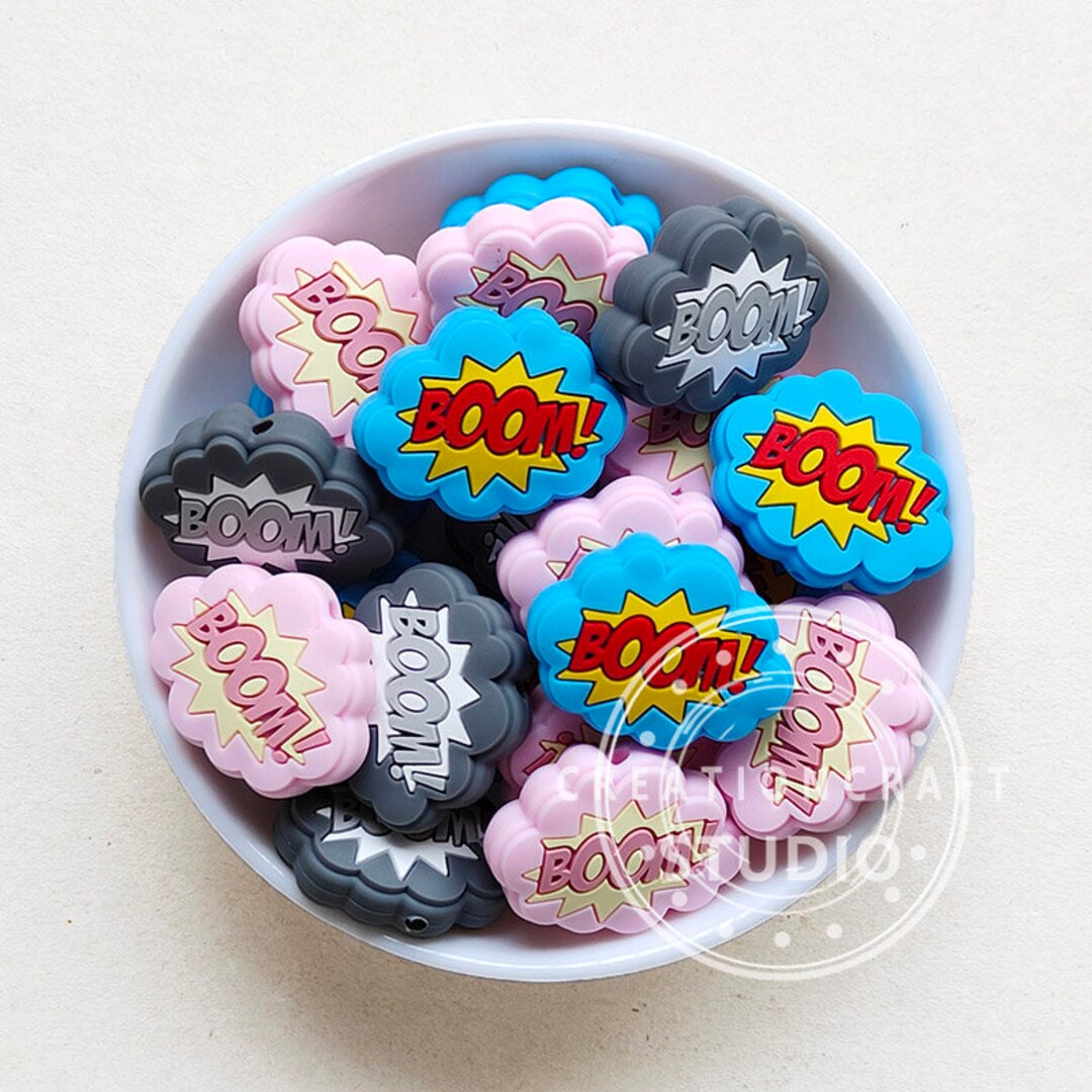 BOOM Silicone Beads, Focal Beads, for Beaded Craft Lanyard Necklace ...