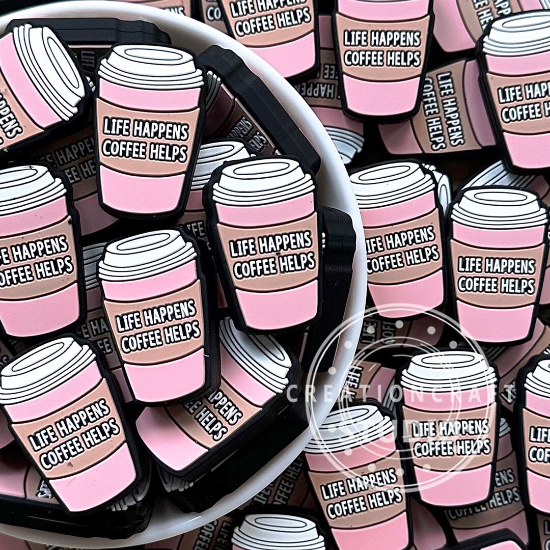 Coffee Cup Beads,silicone Focal Beads,bulk Beads,loose Beads,diy Pen ...