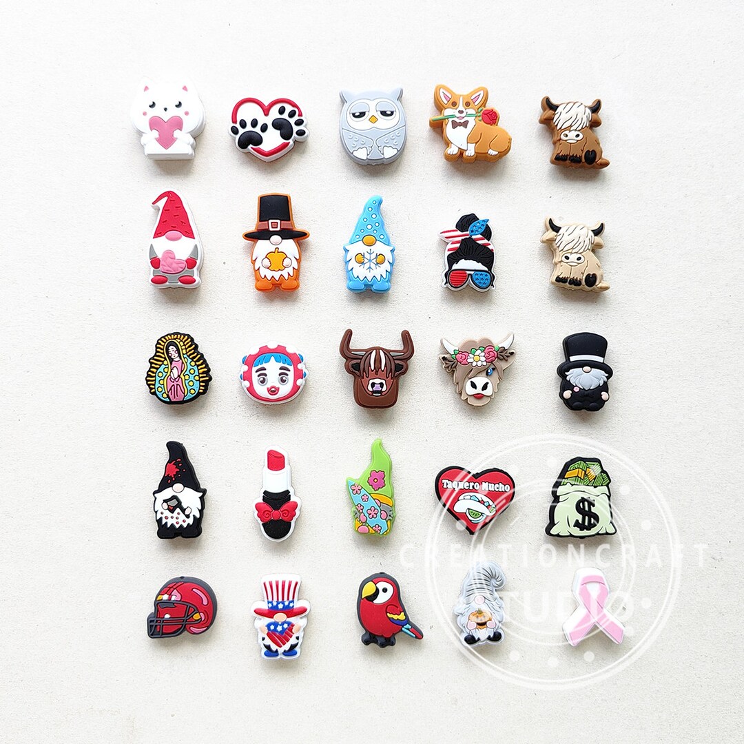 Assorted Silicone Beads, 25pcs Mixed Focal Silicone Beads, Loose Bead ...