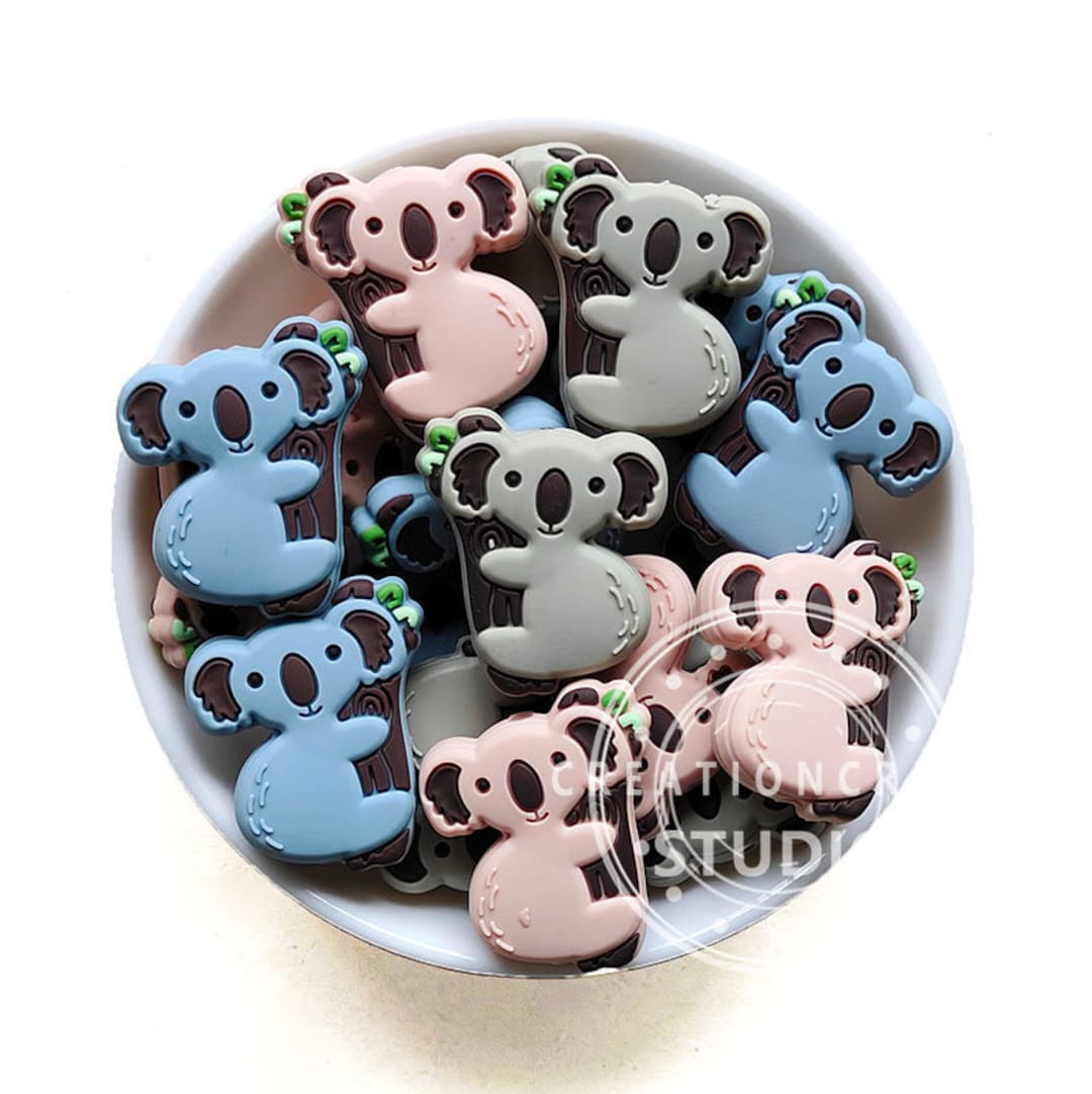 Koala Silicone Beads, Cute Silicone Koala Beads, Focal Beads, DIY ...