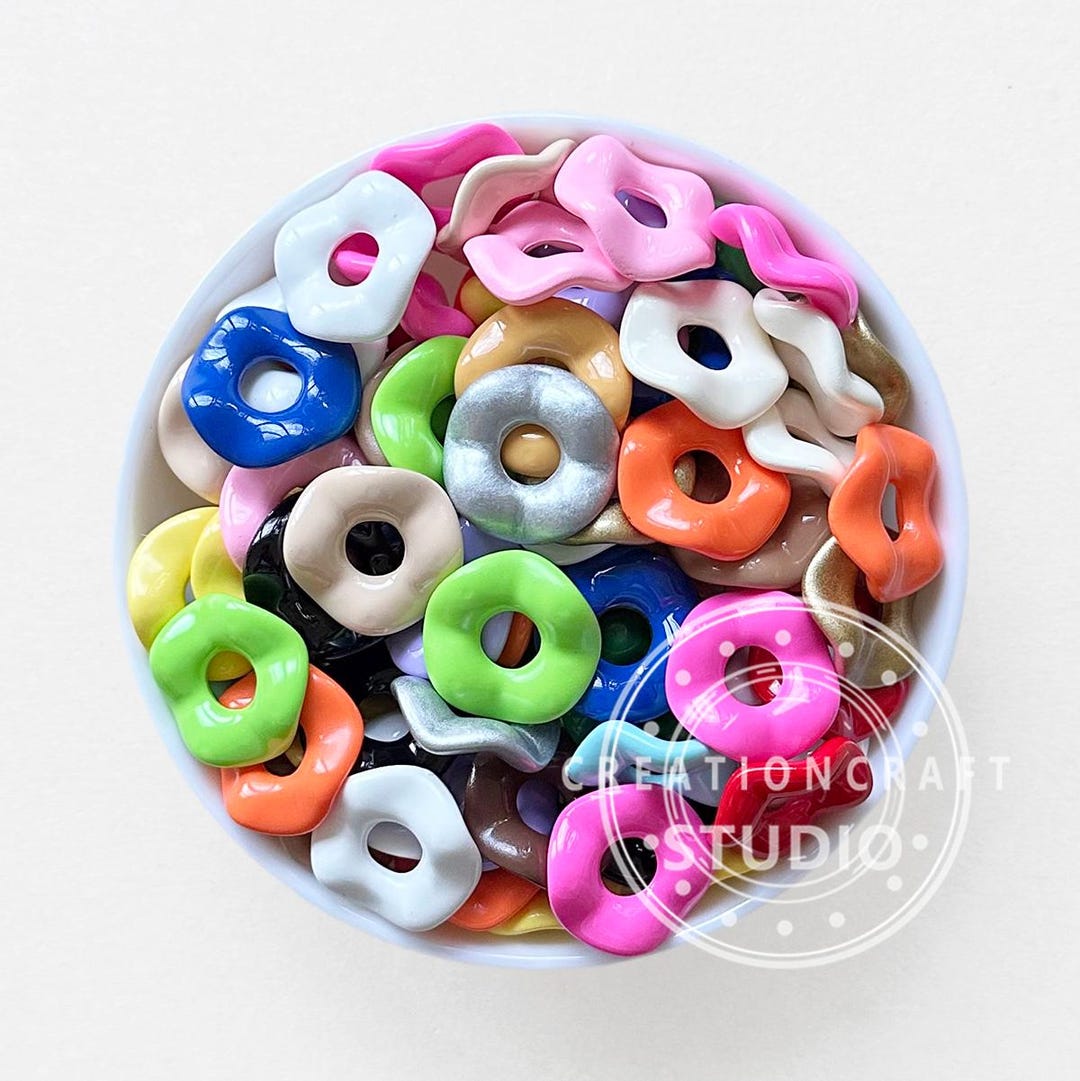 Large 20mm Assorted Color Wavy Spacer Beads,loose Beads,diy Necklace ...