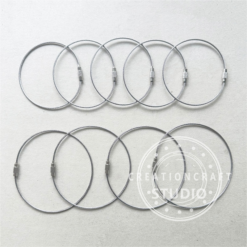 Stainless Steel Wire Keychain Cable Key Ring - Etsy
