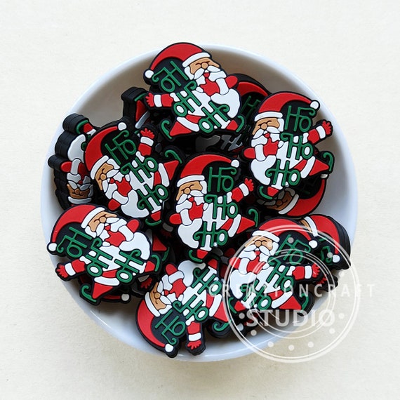 Ho Ho Ho Santa Christmas Silicone Beads Focal Silicone Beads Bead Bulk Etsy Ireland