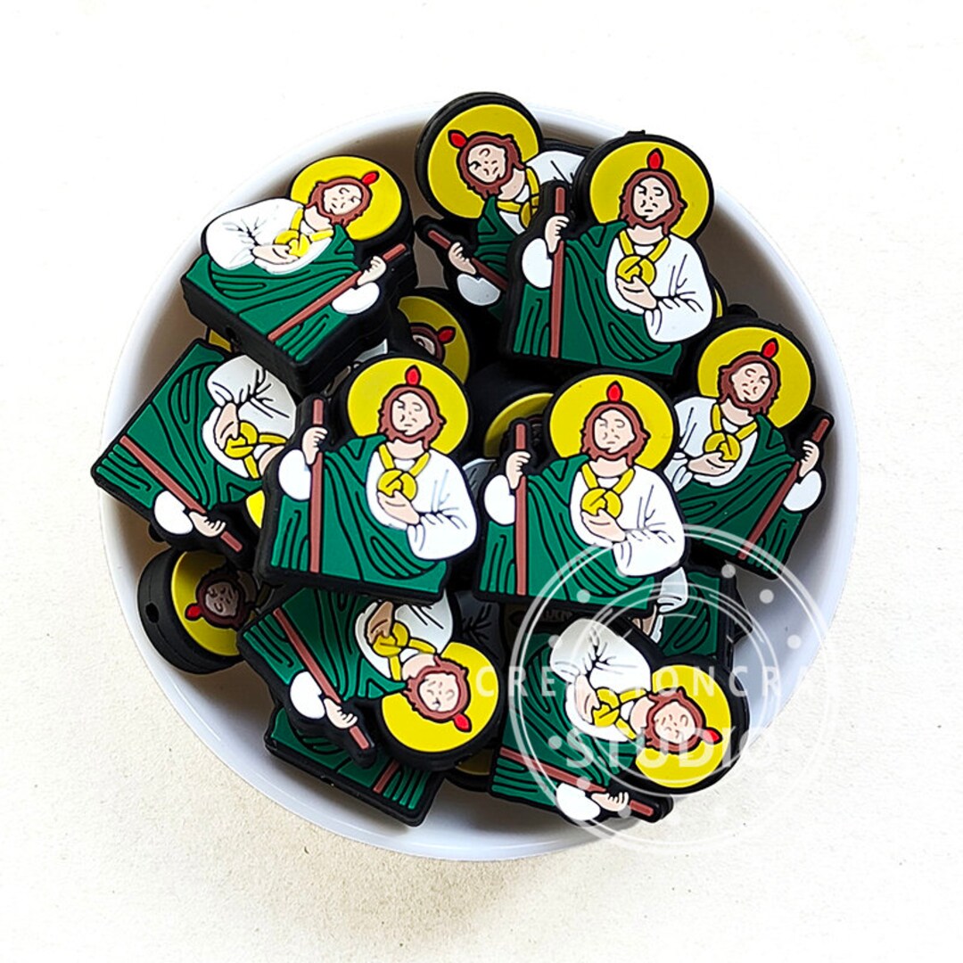 Jesus Shape Silicone Beads, Jesus Focal Beads, Mini Beads, Wholesale ...
