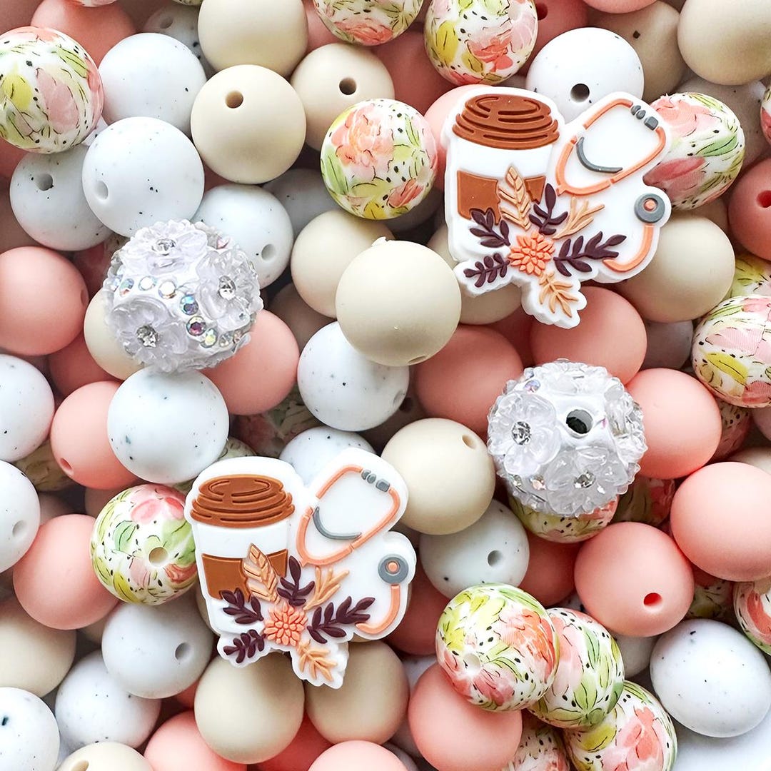 Mixed Lot Beads,stethoscope Coffee Focal Beads, Assorted Fancy Beads ...
