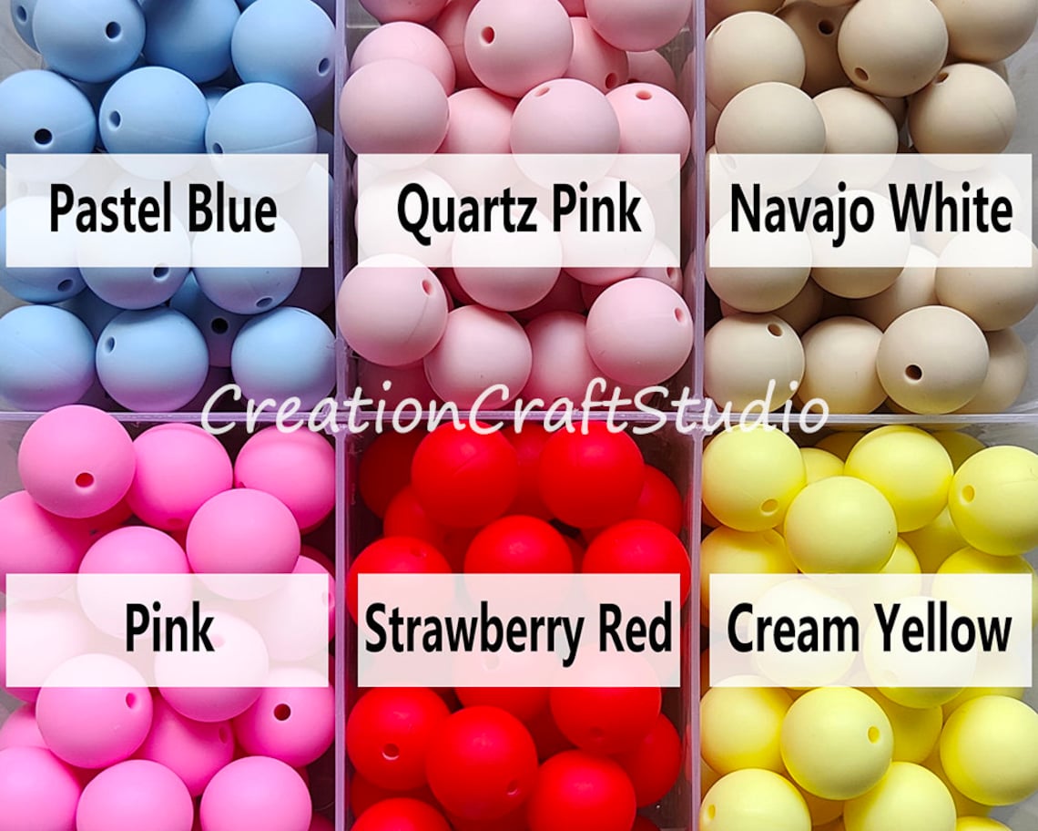Round Silicone Beads Silicone Pearl 12mm 15mm Bulk Silicone - Etsy