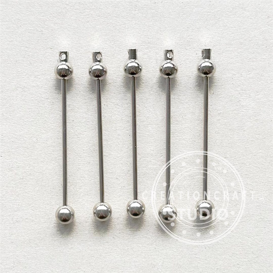 Metal Beadable Bars,for Beadable Keychain DIY Supplies,bar Blanks ...
