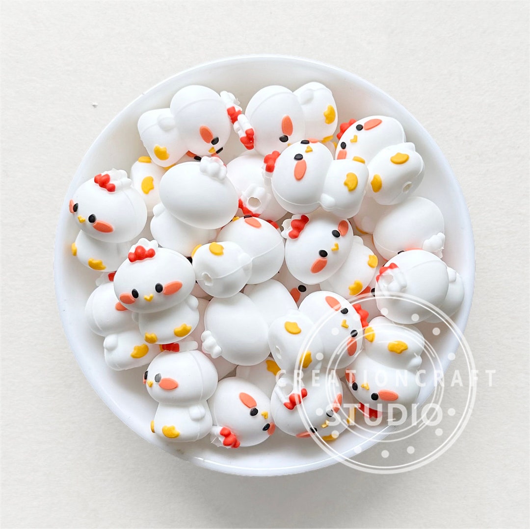 Chicken Beads, Silicone Focal Beads, Bulk Silicone Beads, DIY Pen - Etsy