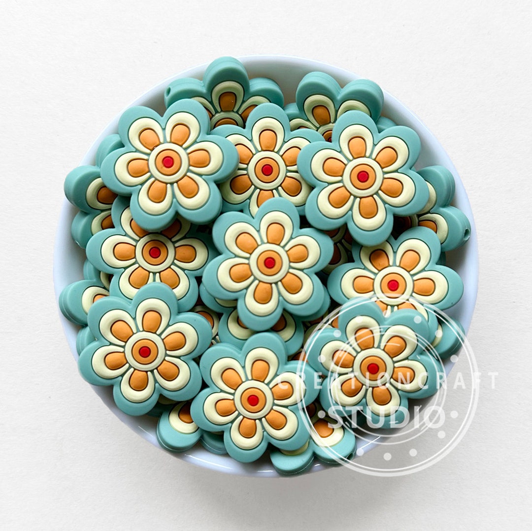 Flower Shape Beads, Silicone Beads, Boho Flower Beads, Focal Beads - Etsy