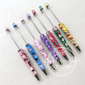 Print Beadable Pen Diy,halloween Pen,christmas Pen,beaded Pen Bar Blank ...