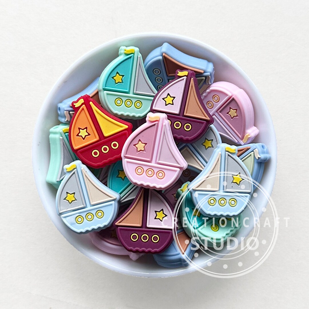 Silicone Bead, Sailboat Shape Silicone Bead, Bulk Silicone Bead ...