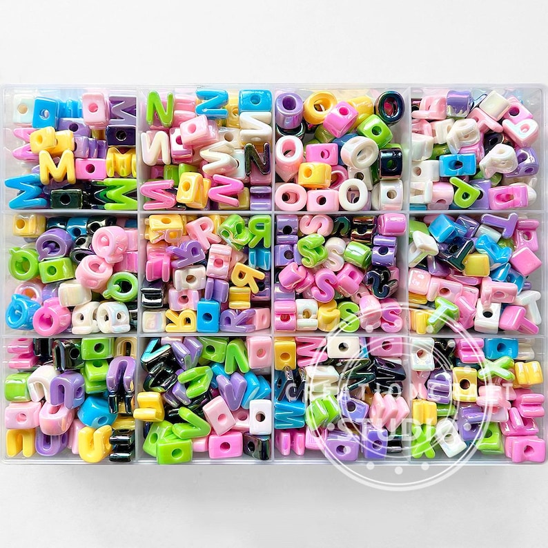 Assorted Color Big Letter Beads,acrylic Alphabet Beads for Beaded ...
