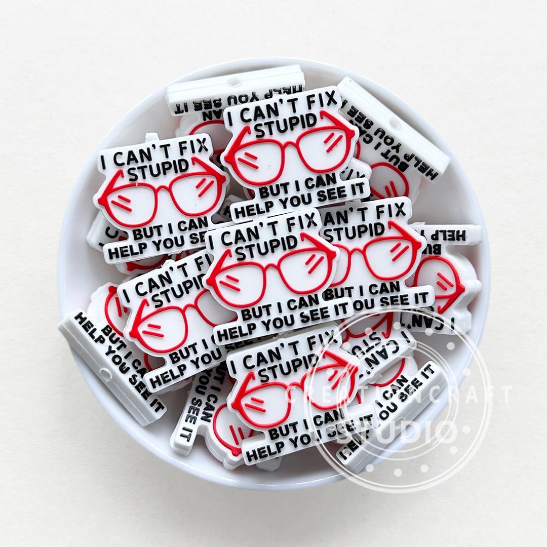 Eye Doctor Focal Beads, I Can't Fix Stupid Silicone Beads, Glasses ...