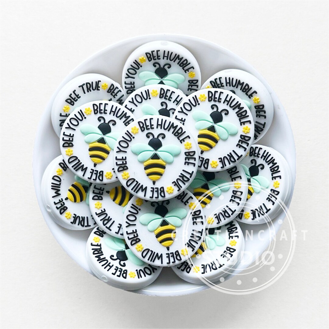Bee Beads, Focal Beads, Silicone Beads Bulk, Bee Silicone Beads - Etsy