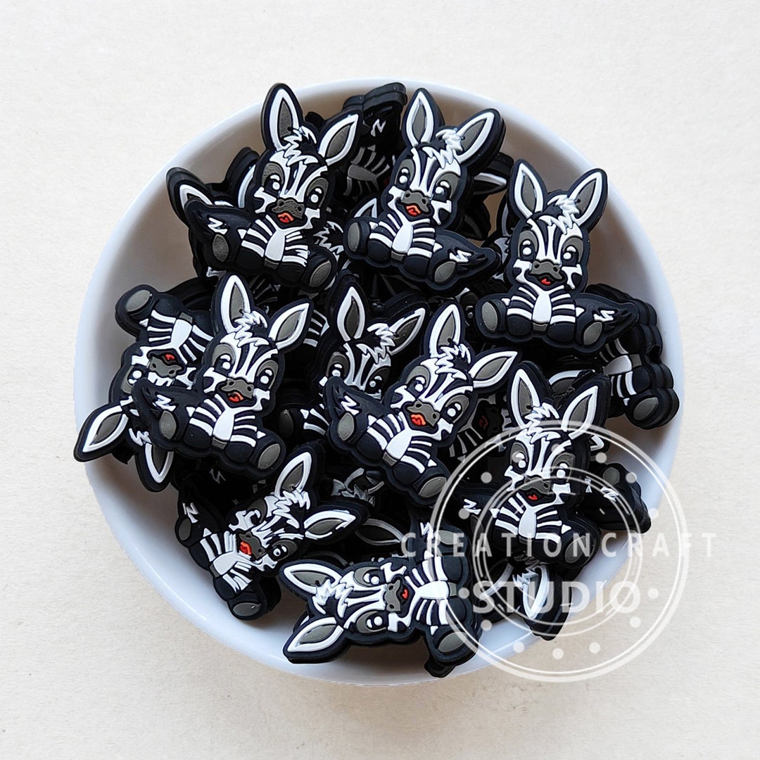 Silicone Zebra Beads, Focal Silicone Beads, Animal Zebra Silicone Beads ...