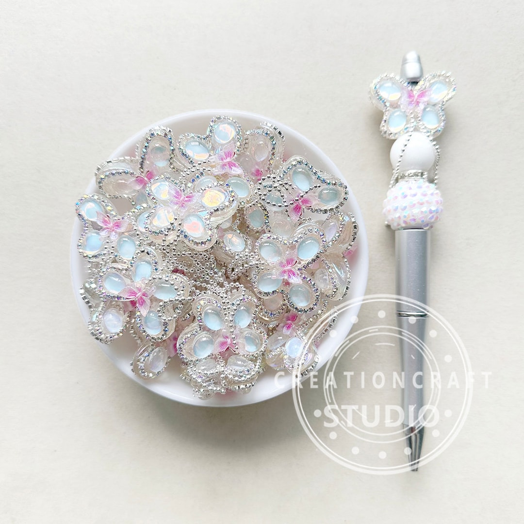 Tassels Butterfly Bling Beads, Fancy Sparkling Dangle Beads, Butterfly Focal Beads - Etsy