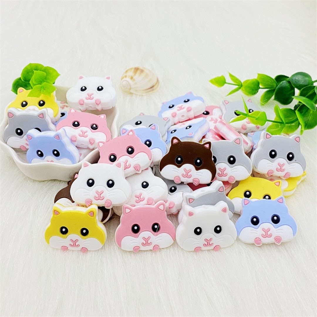 2531mm Mini Hamster Silicone Beads, Animal Silicone Beads, for DIY ...
