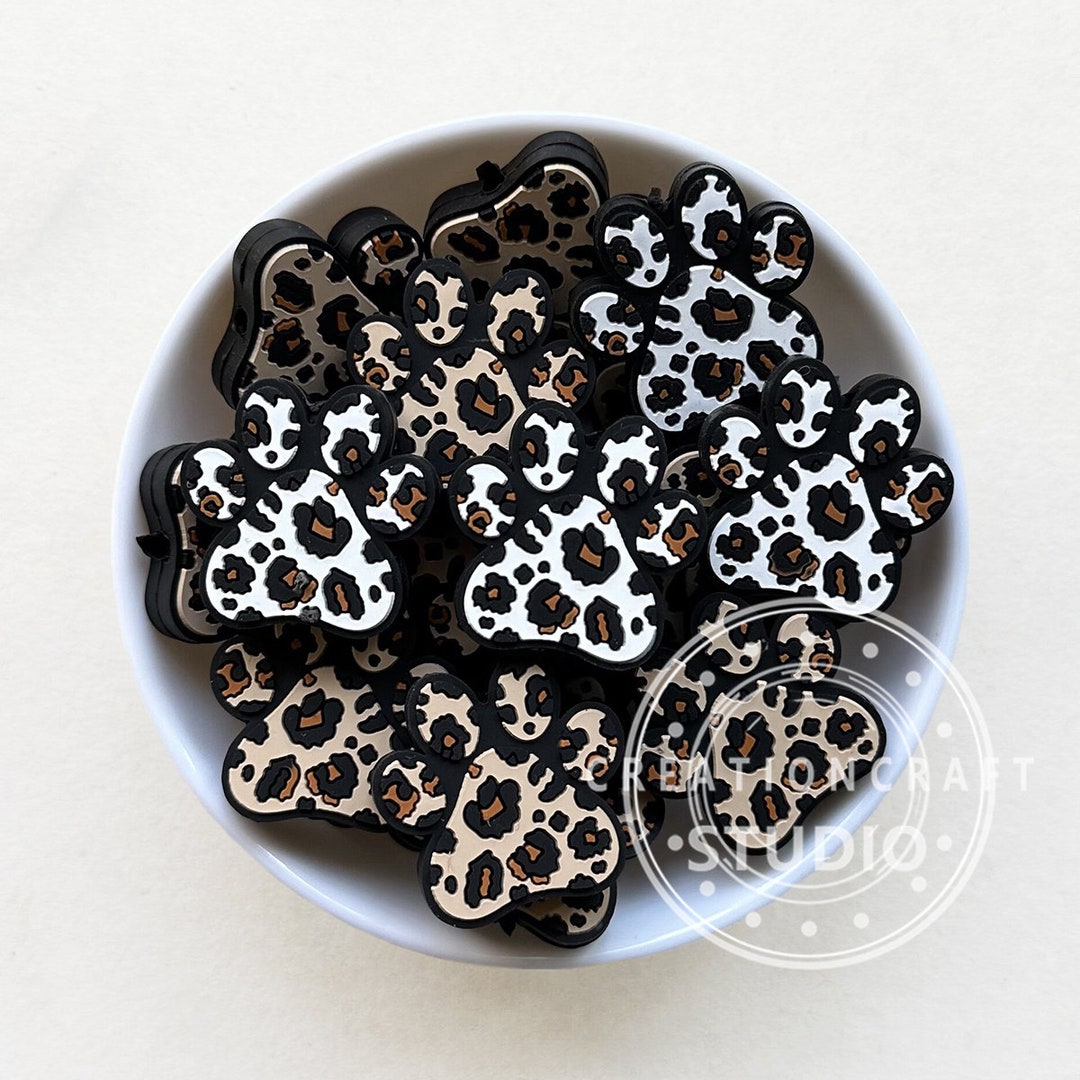 Leopard Dog Paw Beads, Animal Paw Beads, Silicone Focal Beads - Etsy