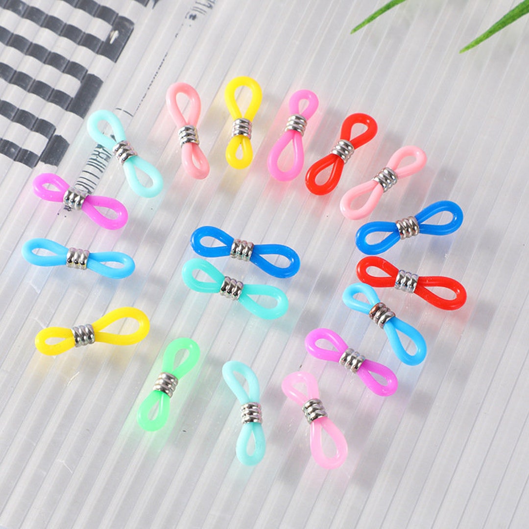 50/100PCS Mixed Color Anti-slip Eyeglass Chain Ends Retainer ...