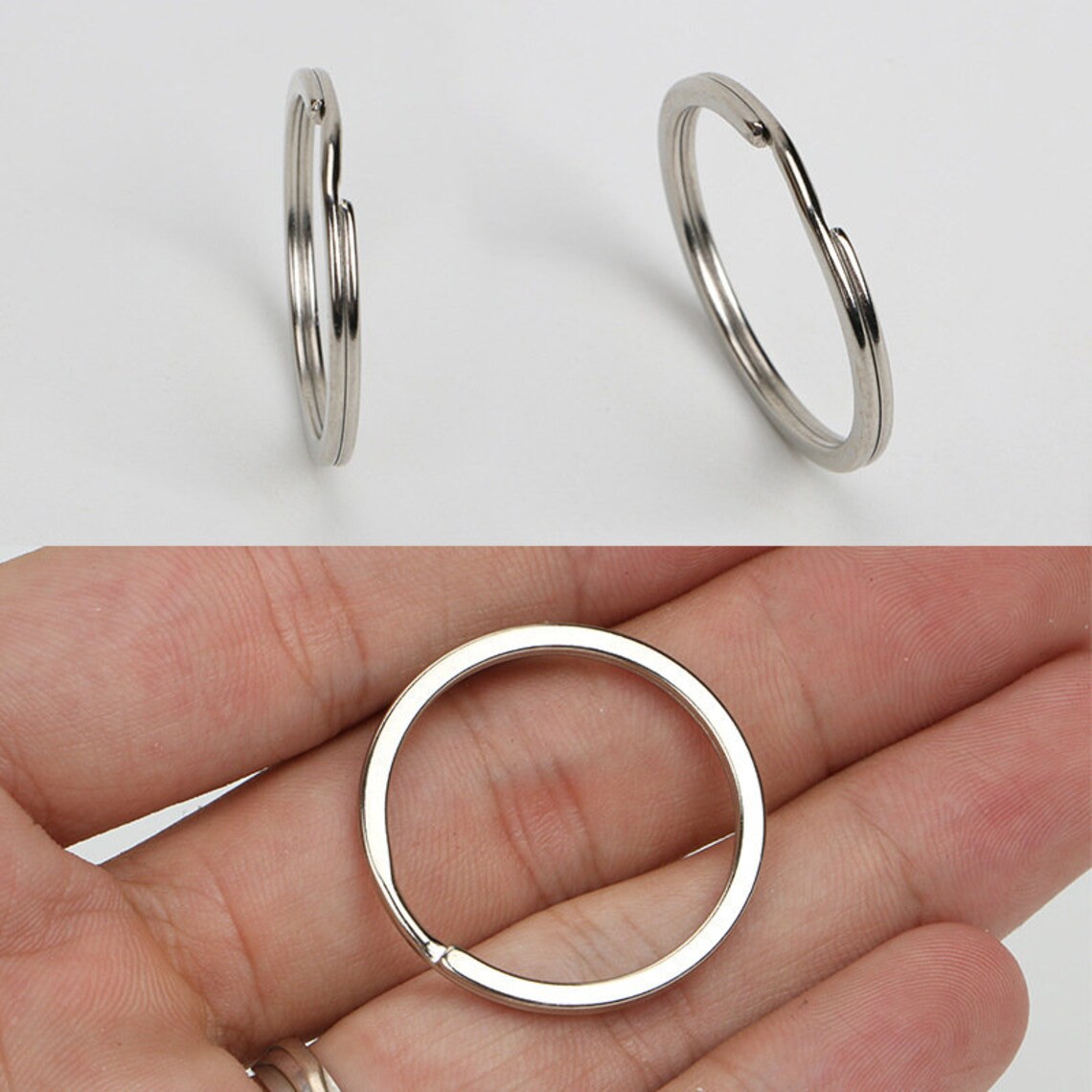 10/20/50/100 Pcs 30mm Double Jump Rings Silver Tone Split | Etsy