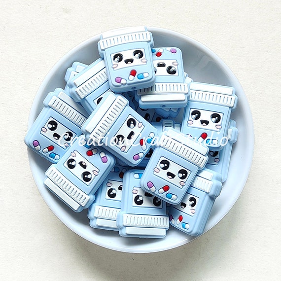 Pastel Blue Medicinal Silicone Beads Soft Focal Silicone - Etsy