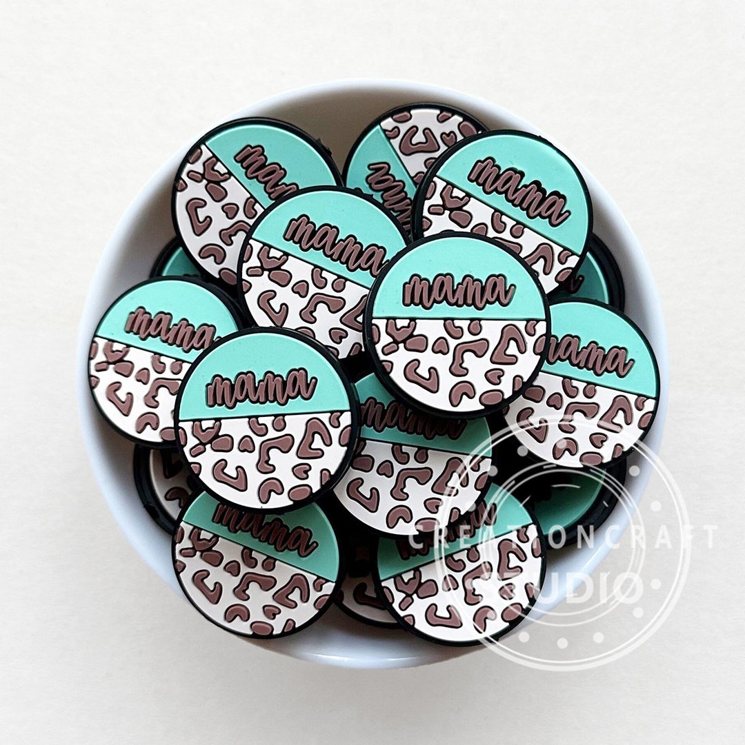 Leopard Mama Silicone Beads, Focal MAMA Silicone Beads - Etsy
