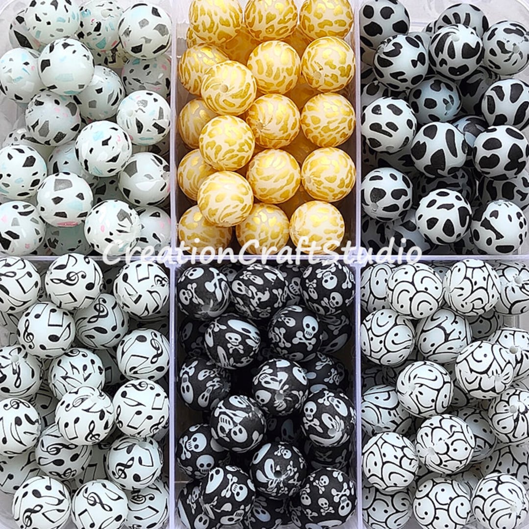 Glow in the Dark Silicone Beads, 15mm Round Silicone Beads, DIY Beaded ...