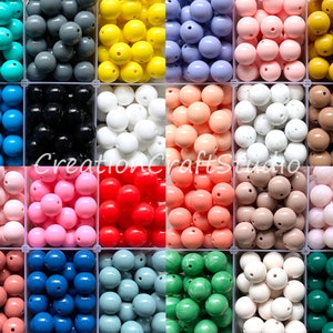 15mm Shiny Liquid Silicone Beads: Round Loose Beads - Etsy