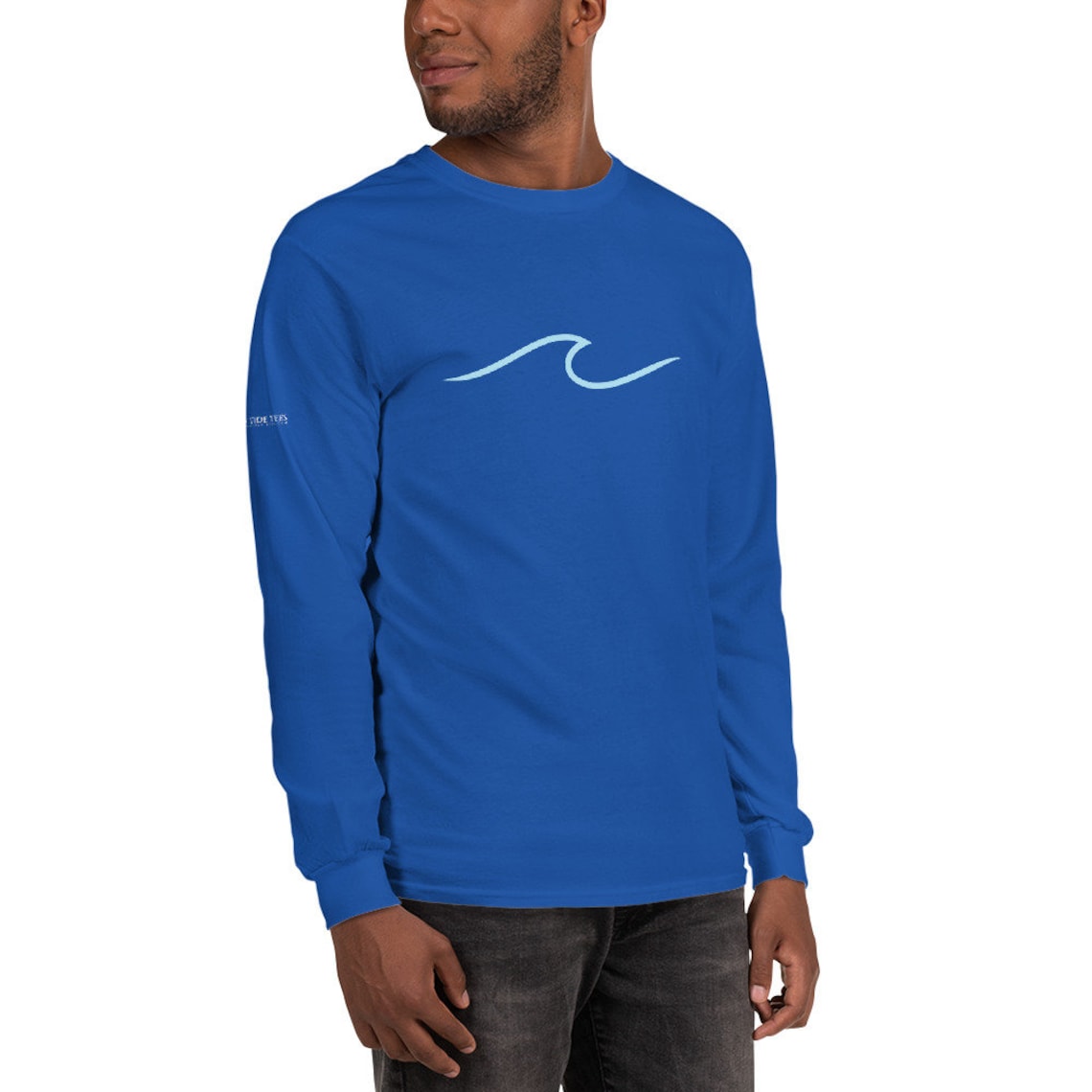 Long Sleeve T-shirt • Ocean Blue Wave Unisex T-shirt • Beach Waves ...