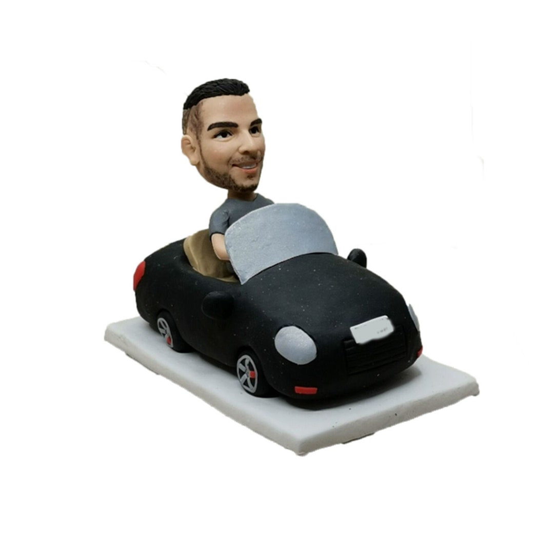 Custom Car Bobbleheads, Man Driving in Car Bobbleheads, Gifts for Race ...