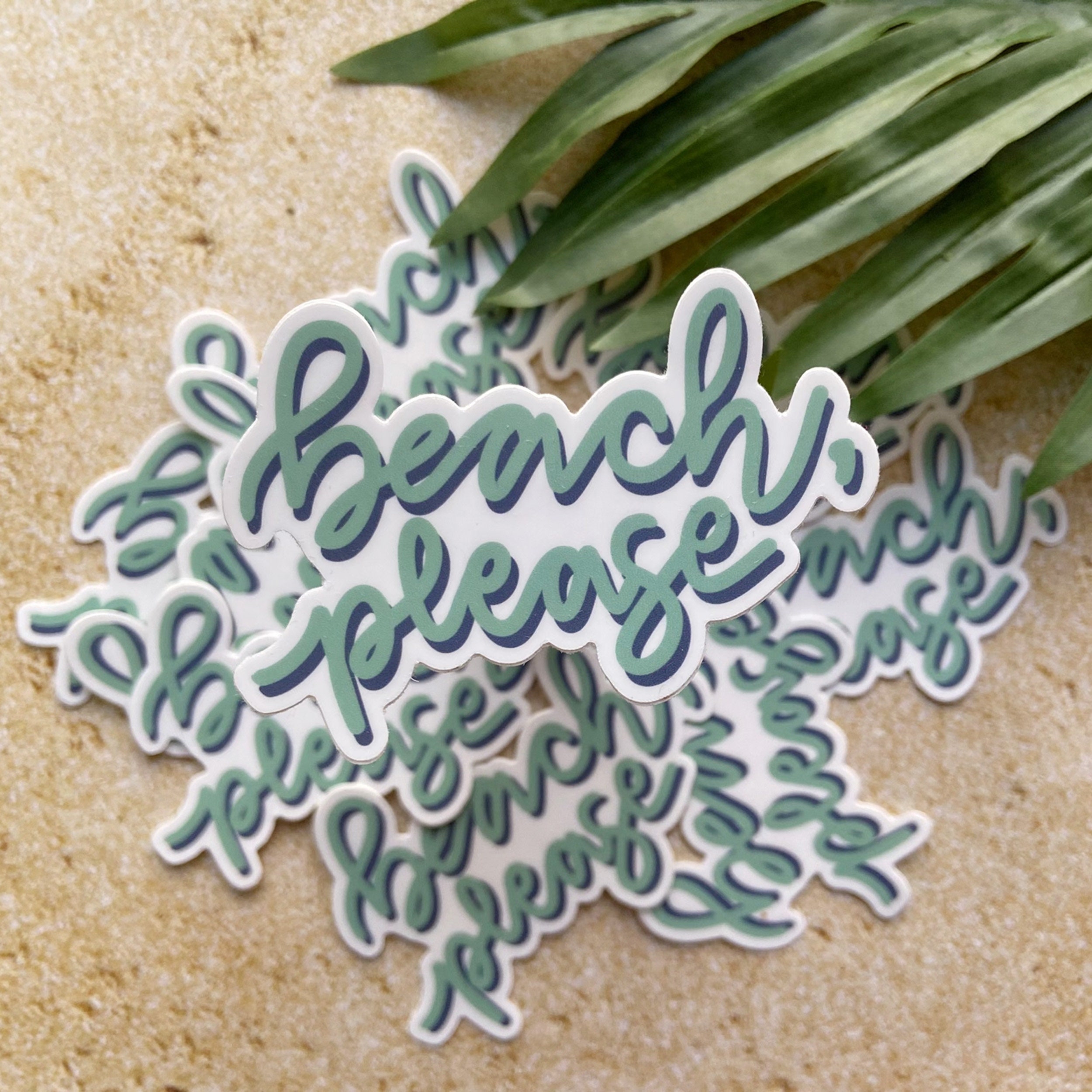 Beach Please Sticker Summer Vibes for Your Laptop or Water Bottle - Etsy