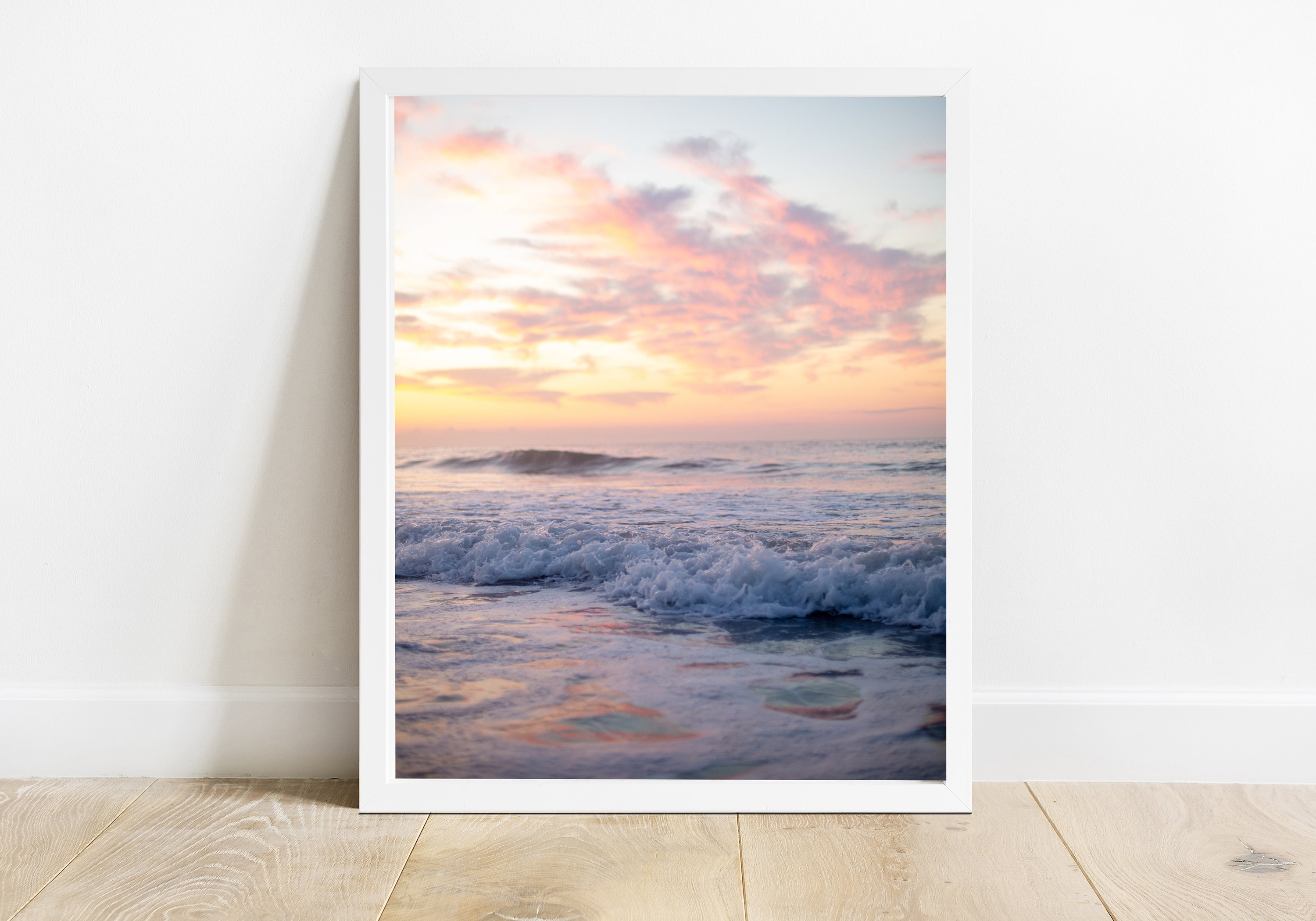 Boho Ocean Waves Wall Art, Beach Waves Wall Art, Ocean Photography ...