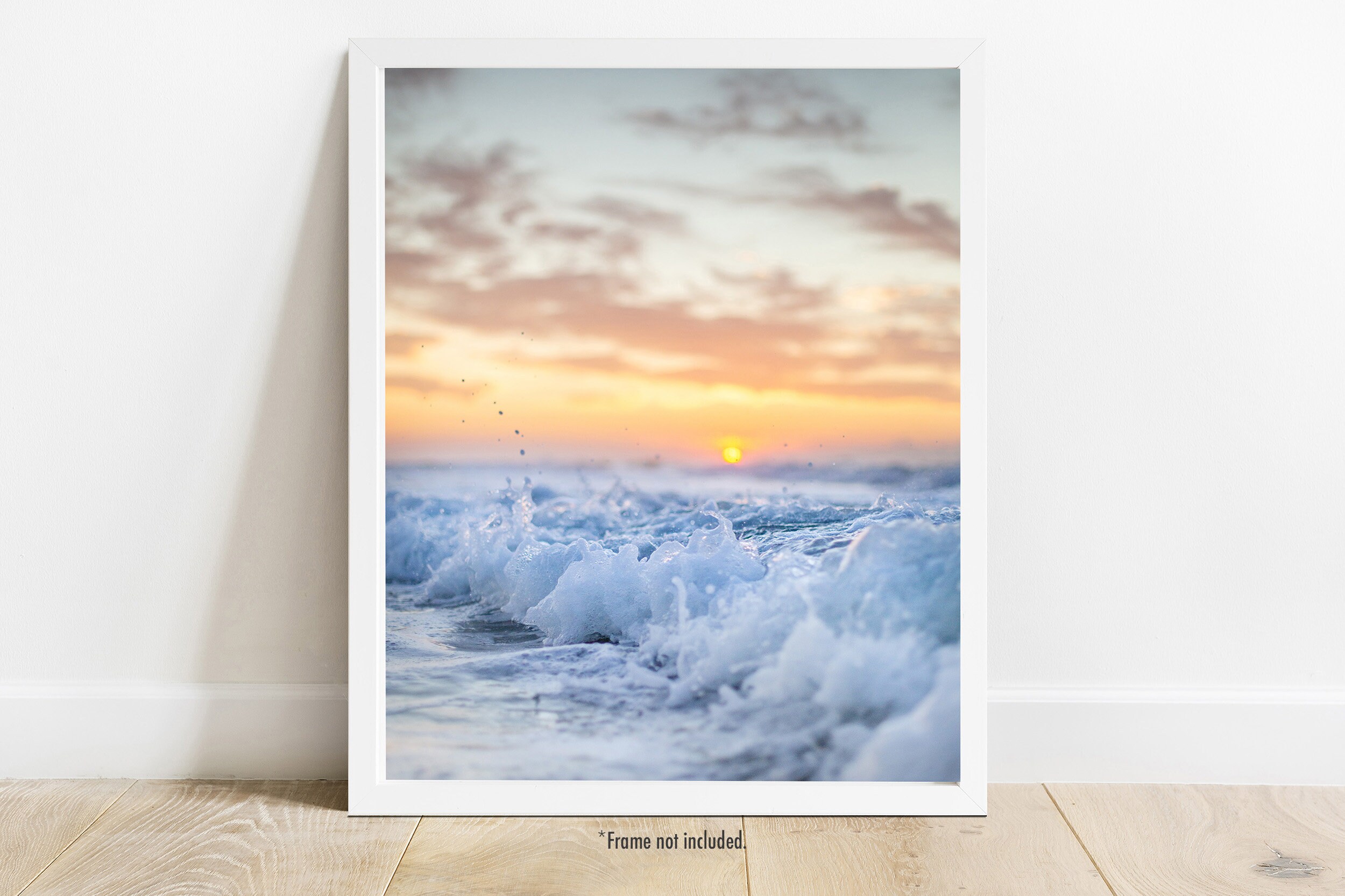 Boho Ocean Waves Wall Art, Ocean Water Waves Print, Ocean Photography ...