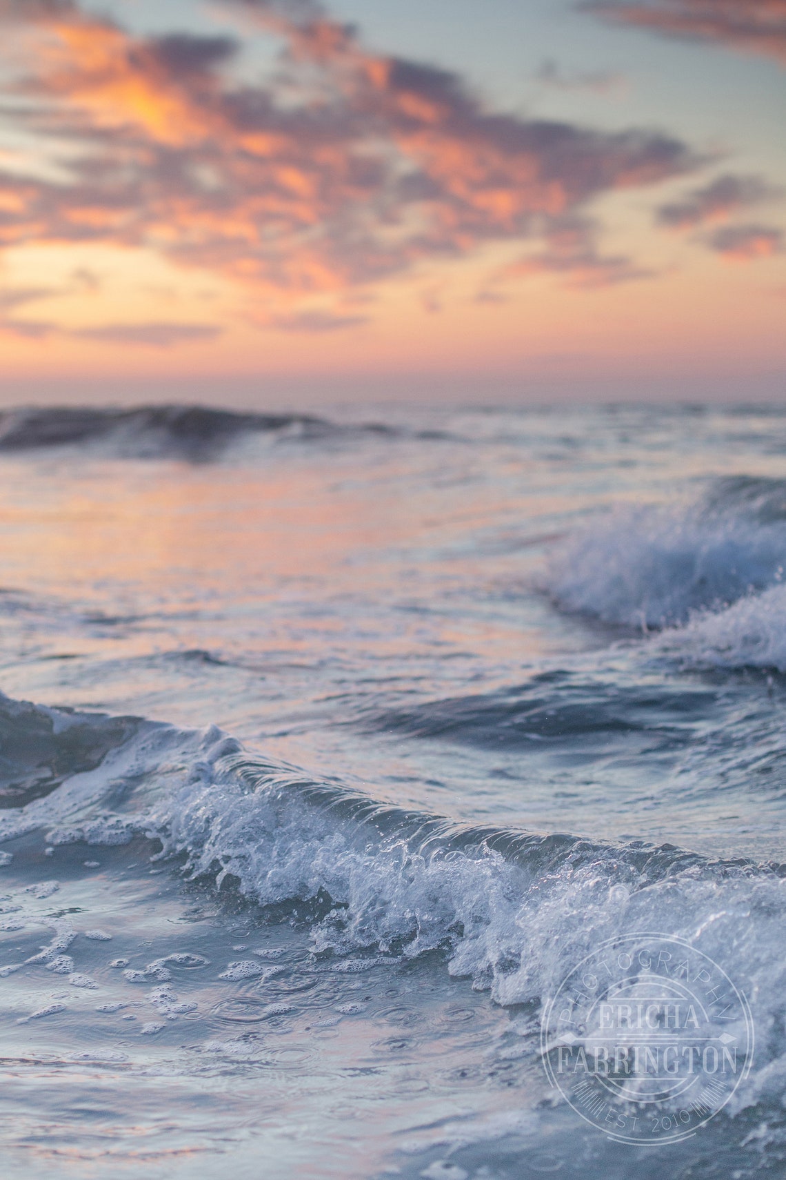 Pastel Ocean Print Ocean Waves Wall Art Boho Ocean Print - Etsy