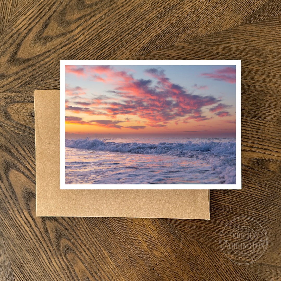 Colorful Sunrise Note Card With Envelope, 5x7 All Occasion Blank Card ...