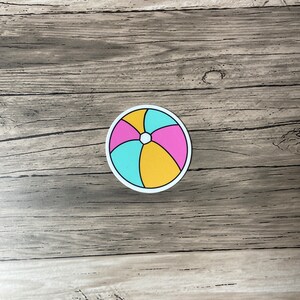 Colorful Beach Ball Sticker Summer Essentials for Your Laptop and Water ...