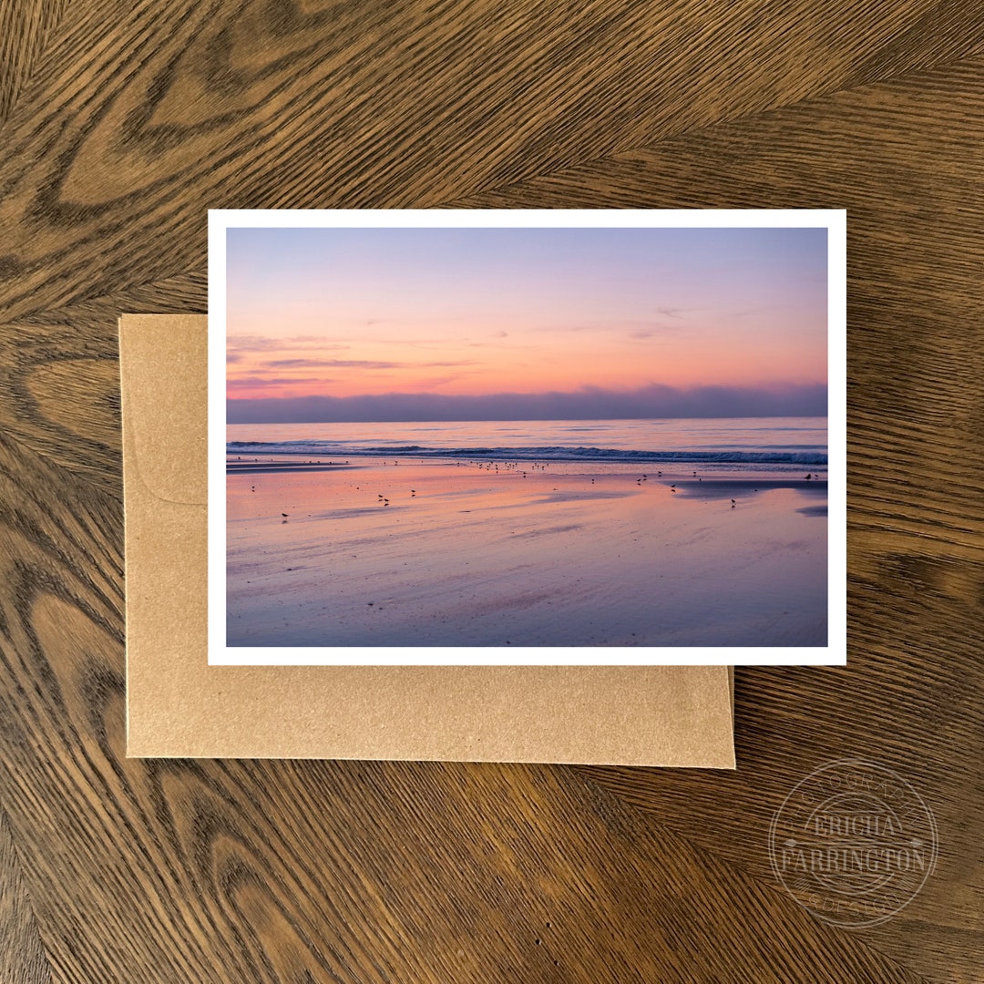 5x7 Pastel Beach Note Card, All Occasion Blank Card, Ocean Photography ...