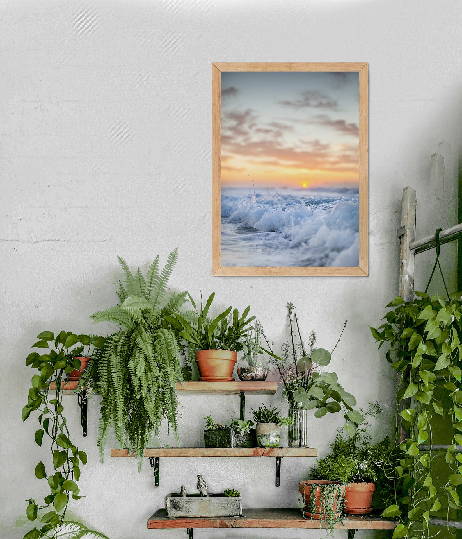 Boho Ocean Waves Wall Art, Ocean Water Waves Print, Ocean Photography ...