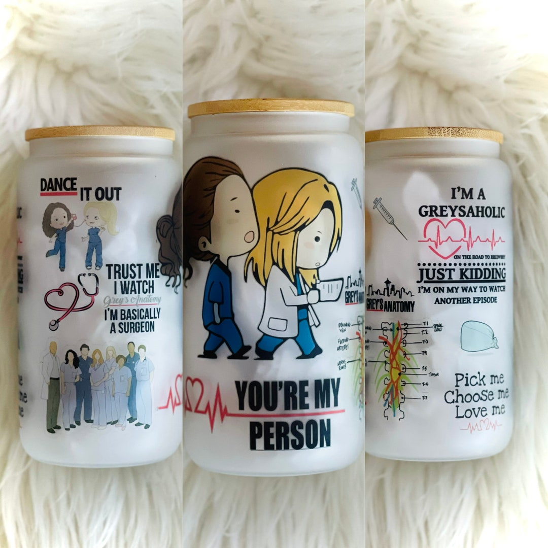 Greys Inspired Glass Can Your My Person Glass Beer Can Coffee Glass Can ...